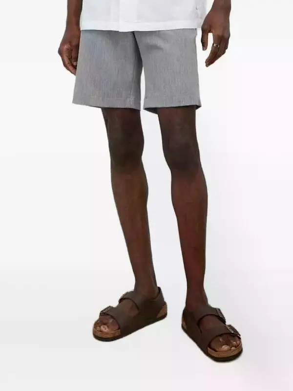 LES DEUX Logo-embroidered Tailored Shorts