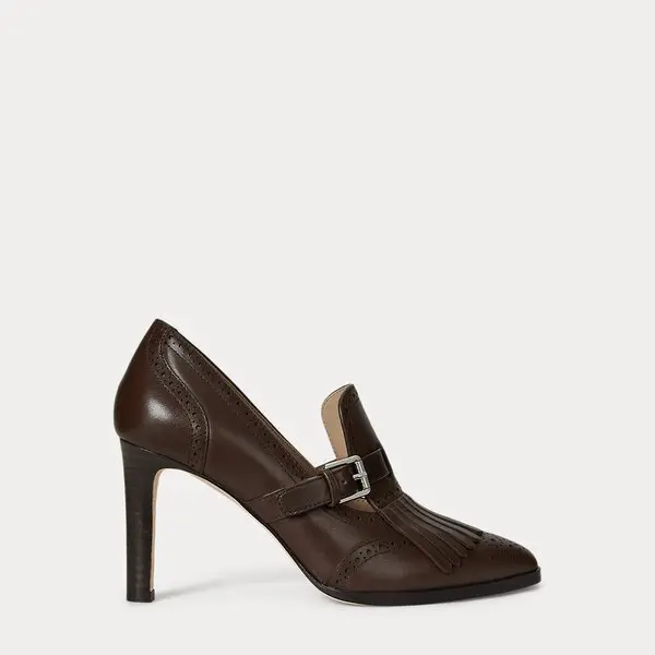 Ralph Lauren Colleen Perforated Calfskin Kiltie Pump