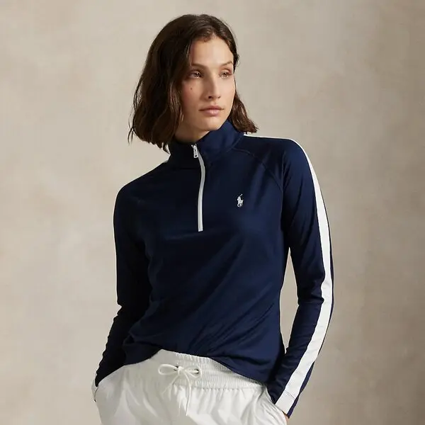Ralph Lauren Us Open Stretch-jersey Half-zip
