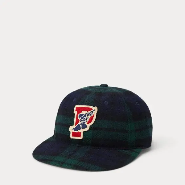 Ralph Lauren P-wing Plaid Wool-blend Ball Cap