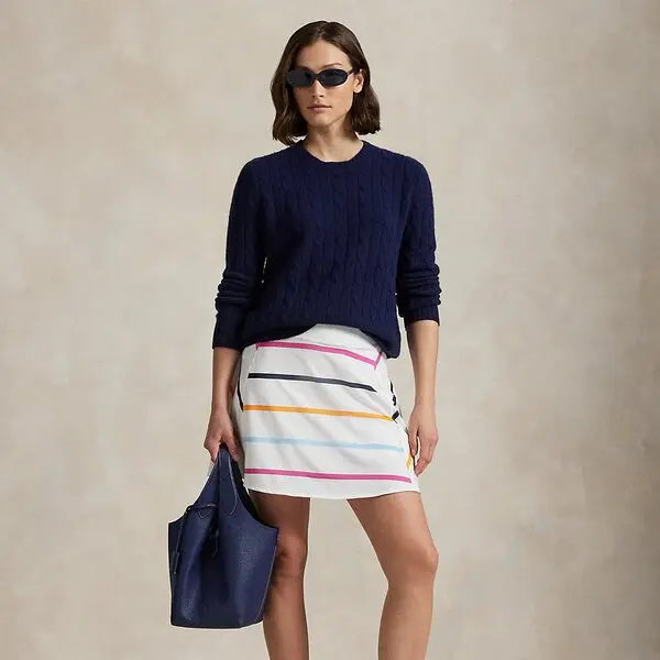 Ralph Lauren 15" Striped A-line Skort