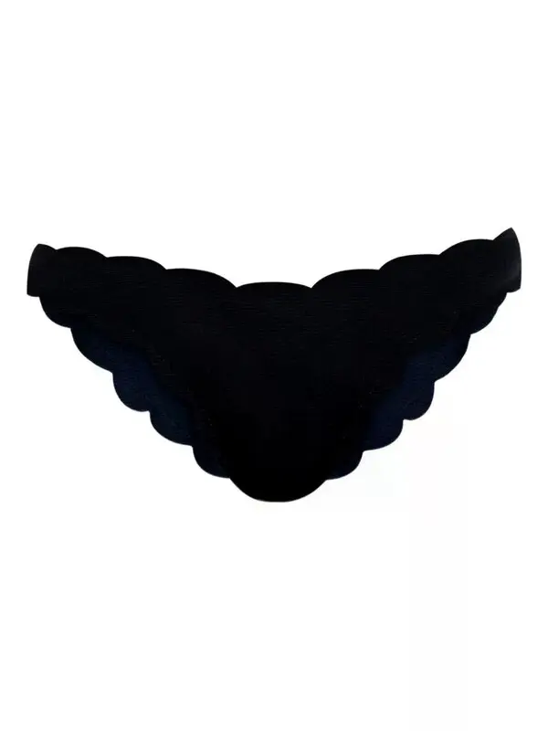 Marysia Antibes Scalloped-edge Bikini Bottom - Black