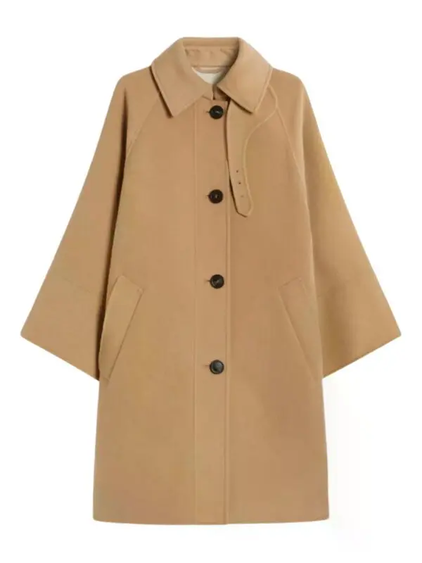Max Mara Rufo Single-breasted Wool Coat - Brown