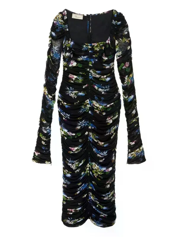 Blumarine Floral-print Midi Dress