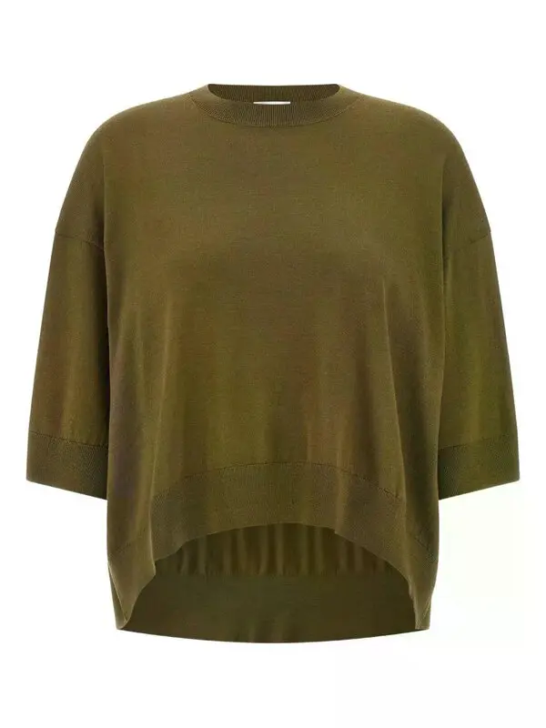 NUDE Asymmetrical-hem Wool Sweater