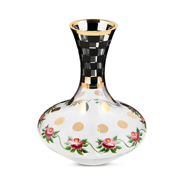 MACKENZIE-CHILDS Carnival Black Wine Decanter