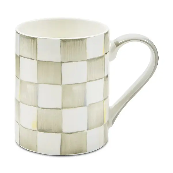 MACKENZIE-CHILDS Sterling Check Porcelain Mug
