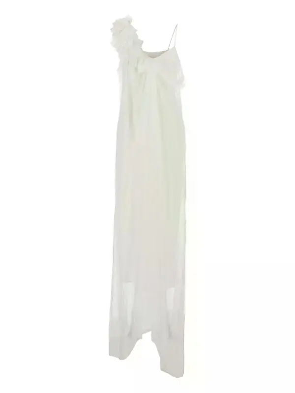 Alberta Ferretti Ruffled One-shoulder Maxi Dress