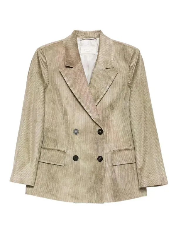 Peserico Corduroy Double-breasted Blazer