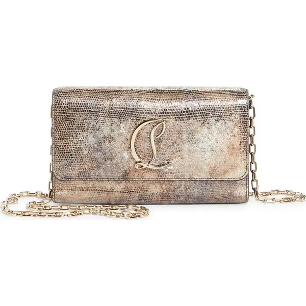 CHRISTIAN LOUBOUTIN Loubi54 Sirene Wallet On Chain - Metal/gold