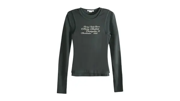 Acne Studios Layered Logo T-shirt - Black