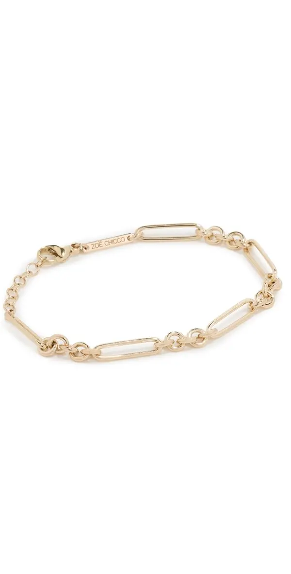 Zoe Chicco 14k Gold Paperclip Link Bracelet