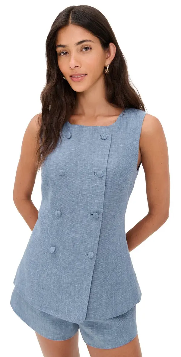 Posse Thea Vest - Steel Blue