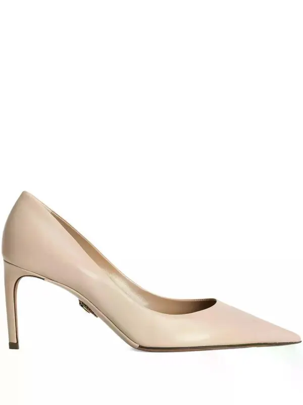 Dolce & Gabbana 80mm Pointed-toe Leather Pumps - Neutrals
