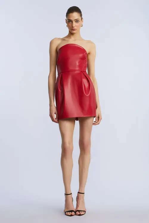 Bcbgmaxazria Vegan Leather Mini Dress