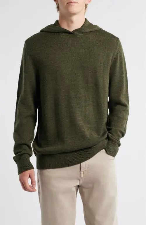 ALEX CRANE Campo Hooded Merino Wool Sweater - Pine