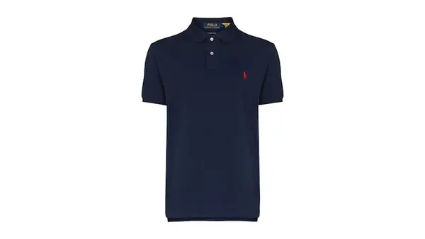 Ralph Lauren Polo Shirt Short Sleeve Slim Fit Mesh Polo Shirt - Newport Navy Blue