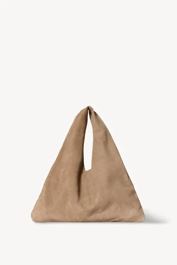 THE ROW Bindle Bag In Suede - Beige Melange