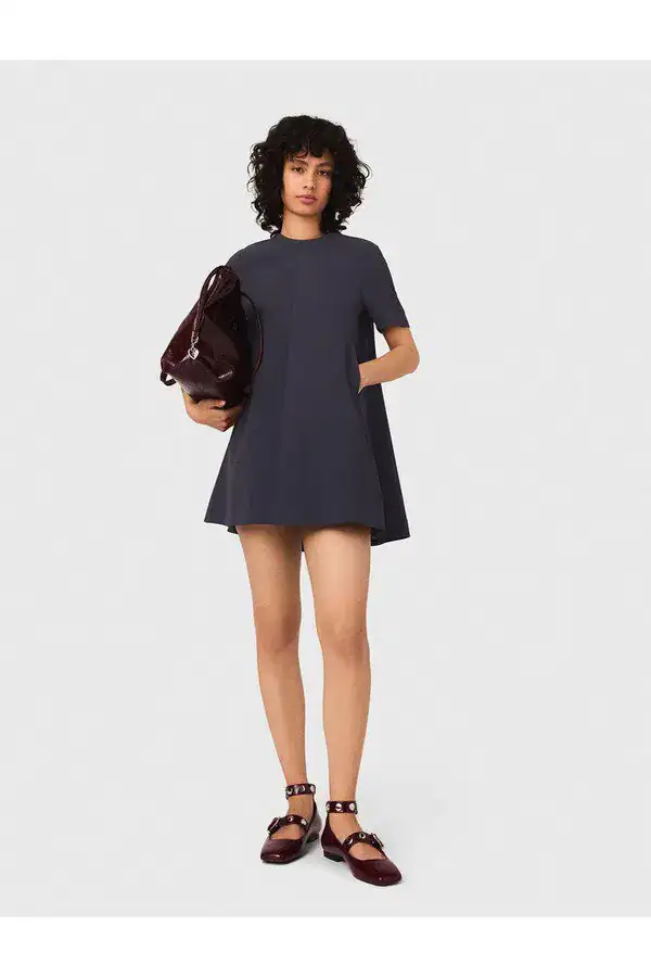 black trapeze mini dress F/W 2002 GUCCI by Tom Ford Black Silk Lacing Mini Dress – ARCHIVE main image 0