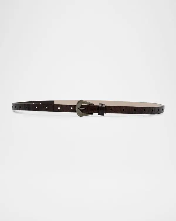 Brunello Cucinelli Carved Leather Belt