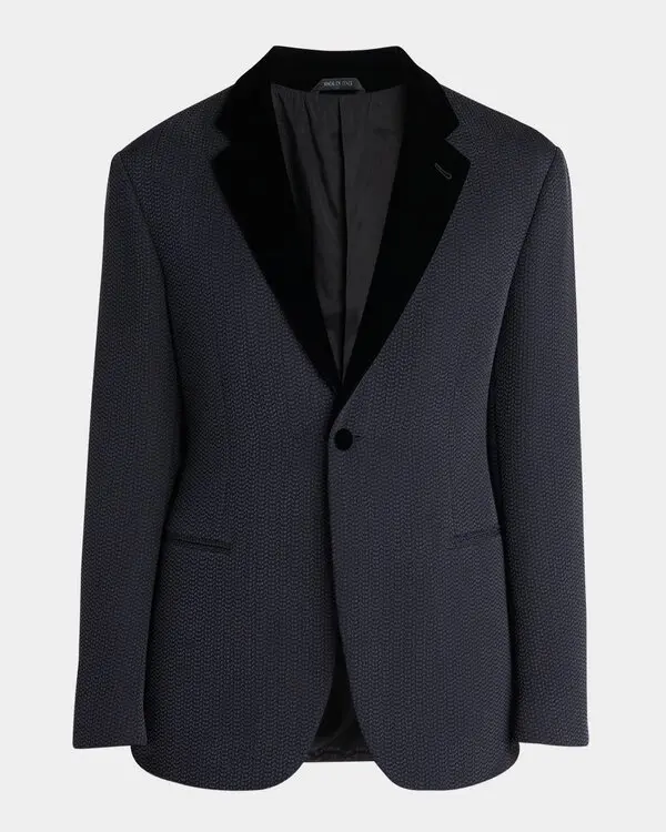 Giorgio Armani Velvet-lapel Textured Dinner Jacket