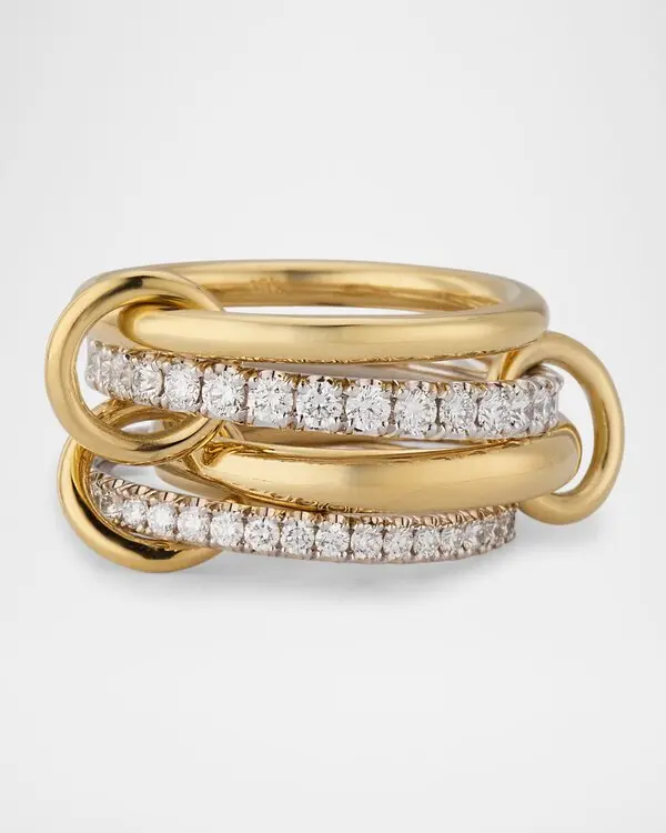 SPINELLI KILCOLLIN Halley Pave Ring - Yellow & White Gold