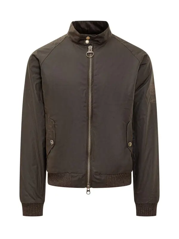 BARBOUR INTERNATIONAL Waxed Cotton Bomber Jacket