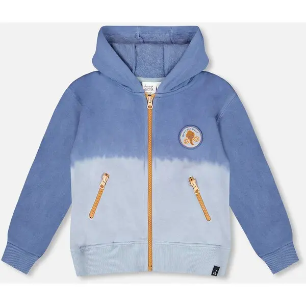 DEUX PAR DEUX Full Zip Hooded Fleece Jacket