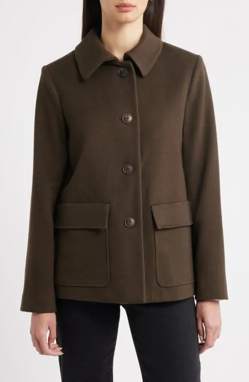 Fleurette Dylan Wool Barn Jacket - Moss