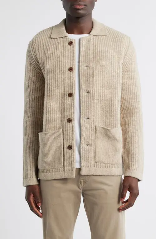 ALEX CRANE Kite Merino Wool Cardigan - Bone