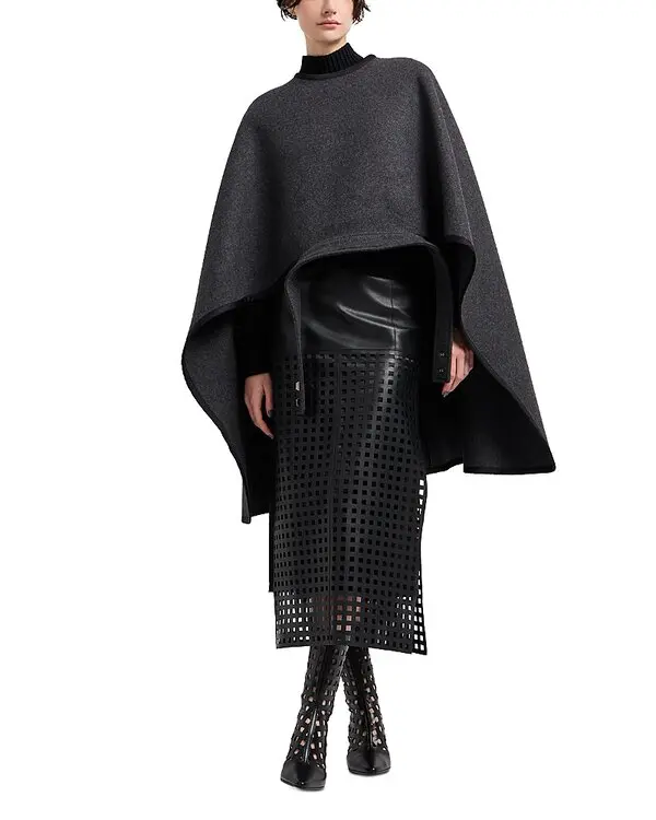 Emporio Armani Cape Overcoat - Solid Dark