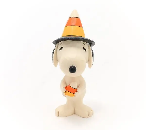 JIM SHORE 4' Snoopy With Candy Corn Hat