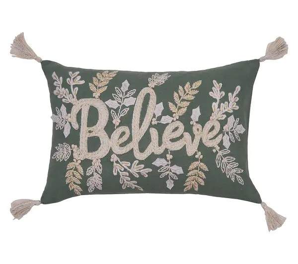 VALERIE PARR HILL 22' X 14' Believe Throw Pillow Valerie
