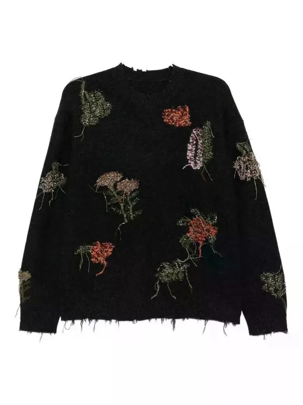 JNBY Botanical Long-sleeved Sweater - Grey