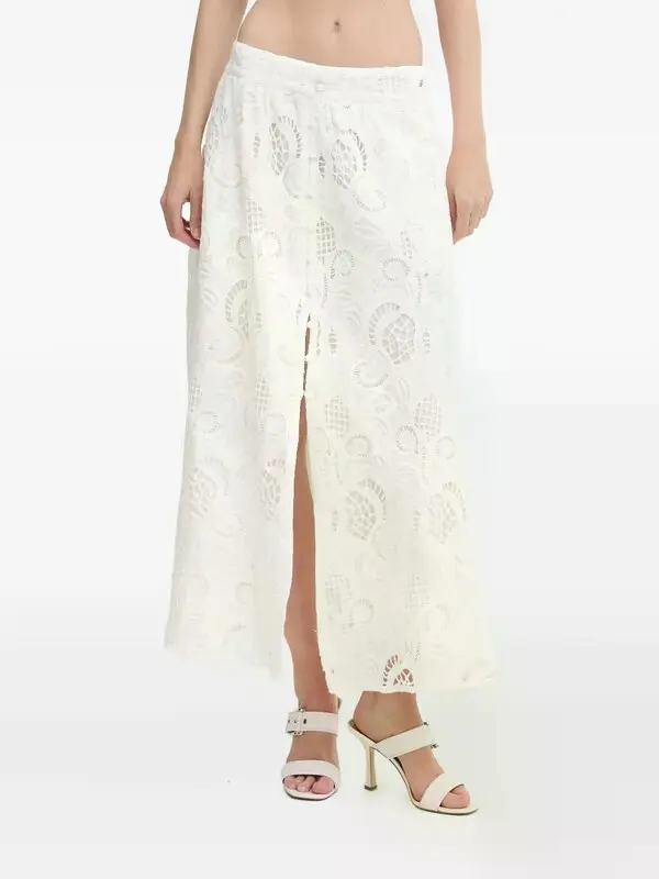 Guess Broderie Anglaise Midi Skirt