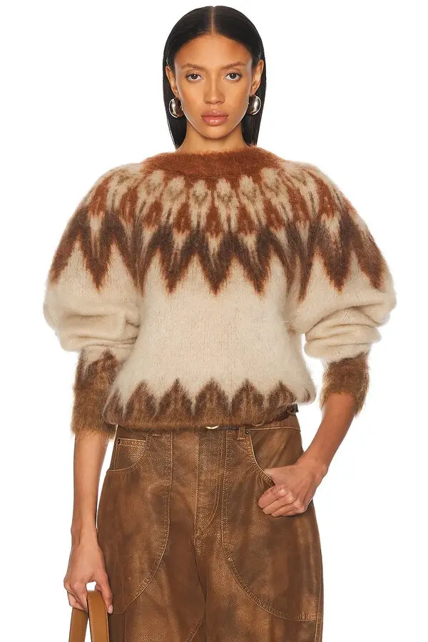 Isabel Marant Natania Pullover Sweater - Rust