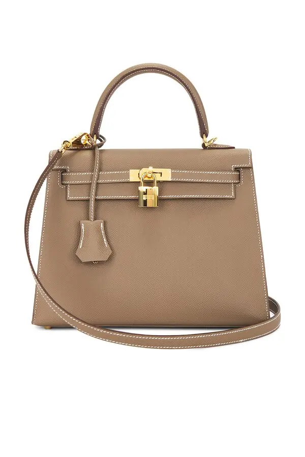 Hermès Epsom Kelly 25 Handbag - Etoupe