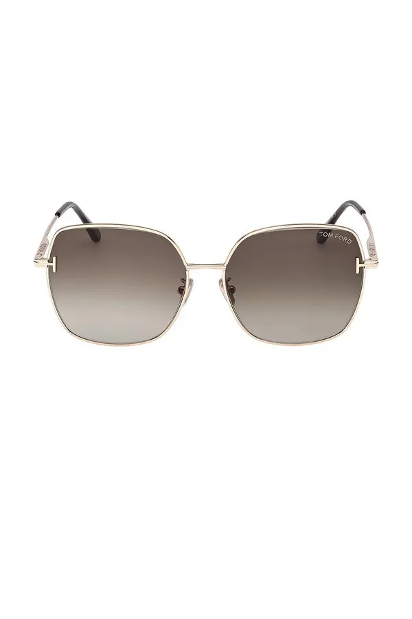 TOM FORD Square Sunglasses In Rose Gold