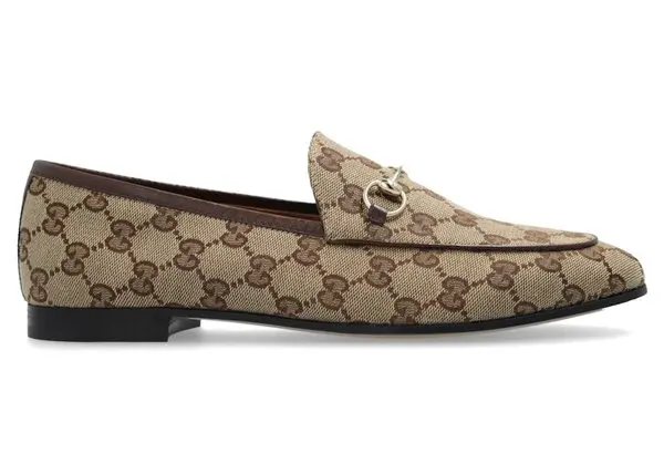 Gucci Jordaan Gg Canvas Loafers - Beige/ebony