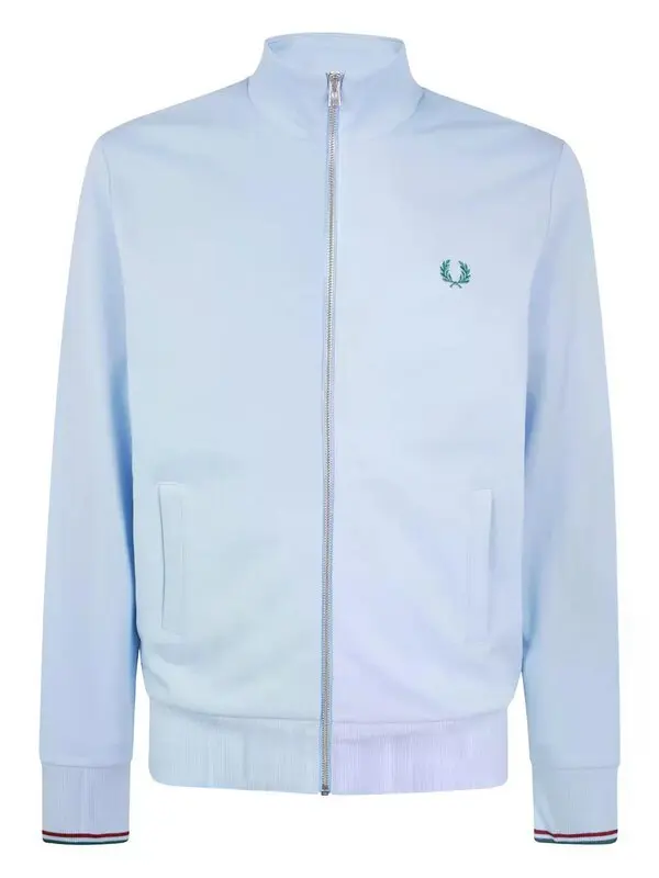 Fred Perry Motif-embroidered Zip-up Sweatshirt