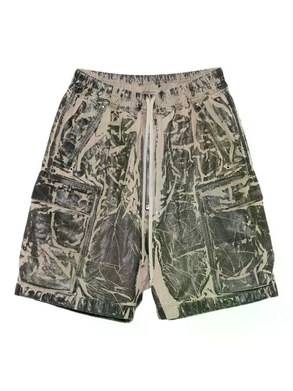 Rick Owens Washed Cargo Shorts - Black