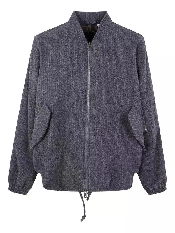 GIORGIO BRATO Zip Bomber Jacket - Grey