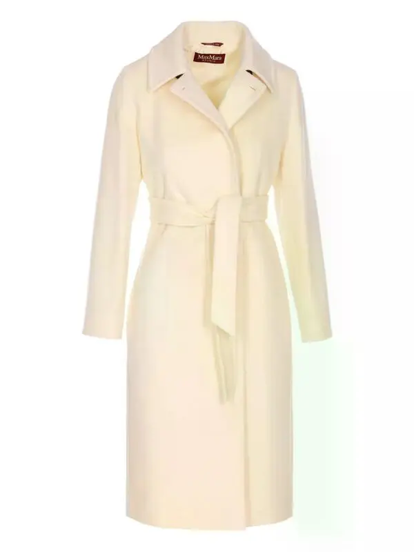 Max Mara Bcollag Belted Double-breasted Coat - White