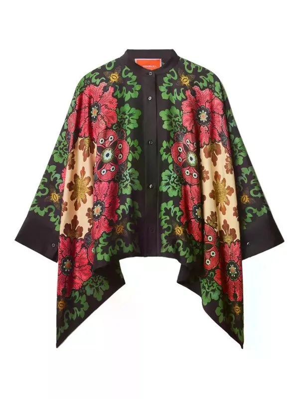 La DoubleJ Floral-print Blouse - Brown