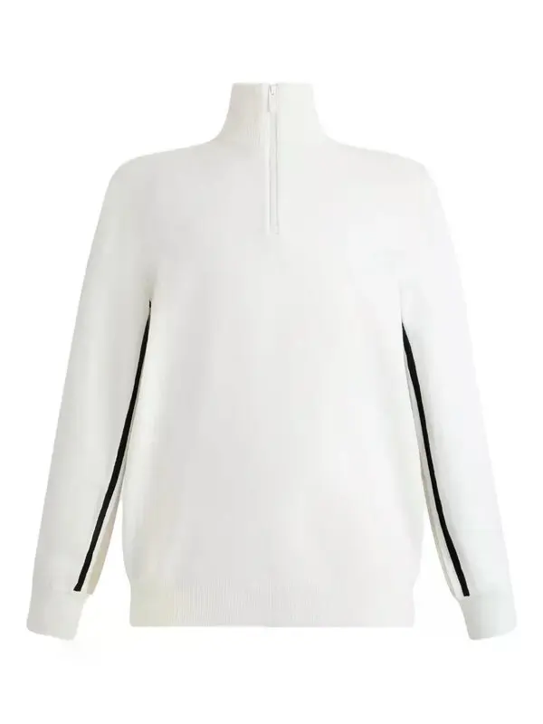Fusalp Intarsia Striped Half-zip Sweater