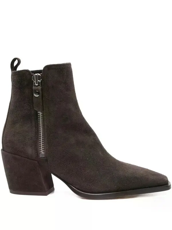 Agl 65mm Pointed-toe Boots - Brown