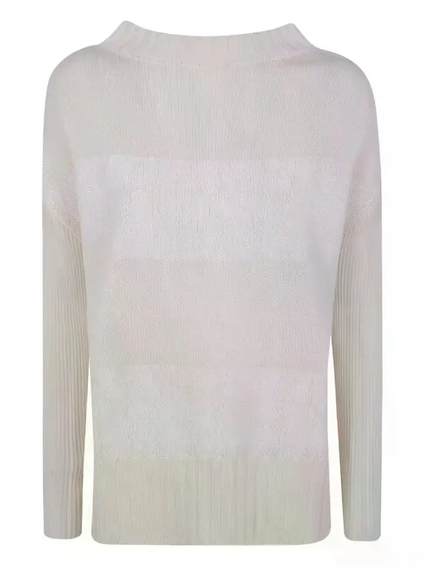 PIERANTONIOGASPARI Ribbed Horizontal-stripes Wool Sweater - White