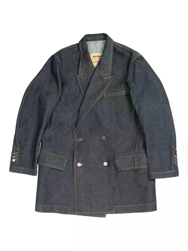 UMA WANG Kort Double-breasted Denim Jacket