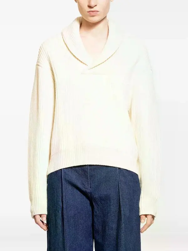 THE GARMENT Ribbed Shawl-collar Sweater