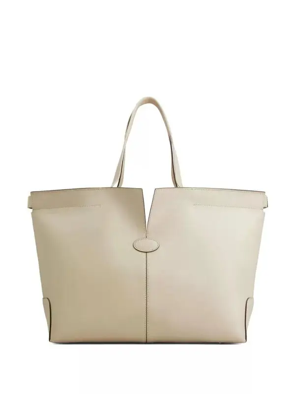 TOD'S Leather Tote With Detachable Pouch